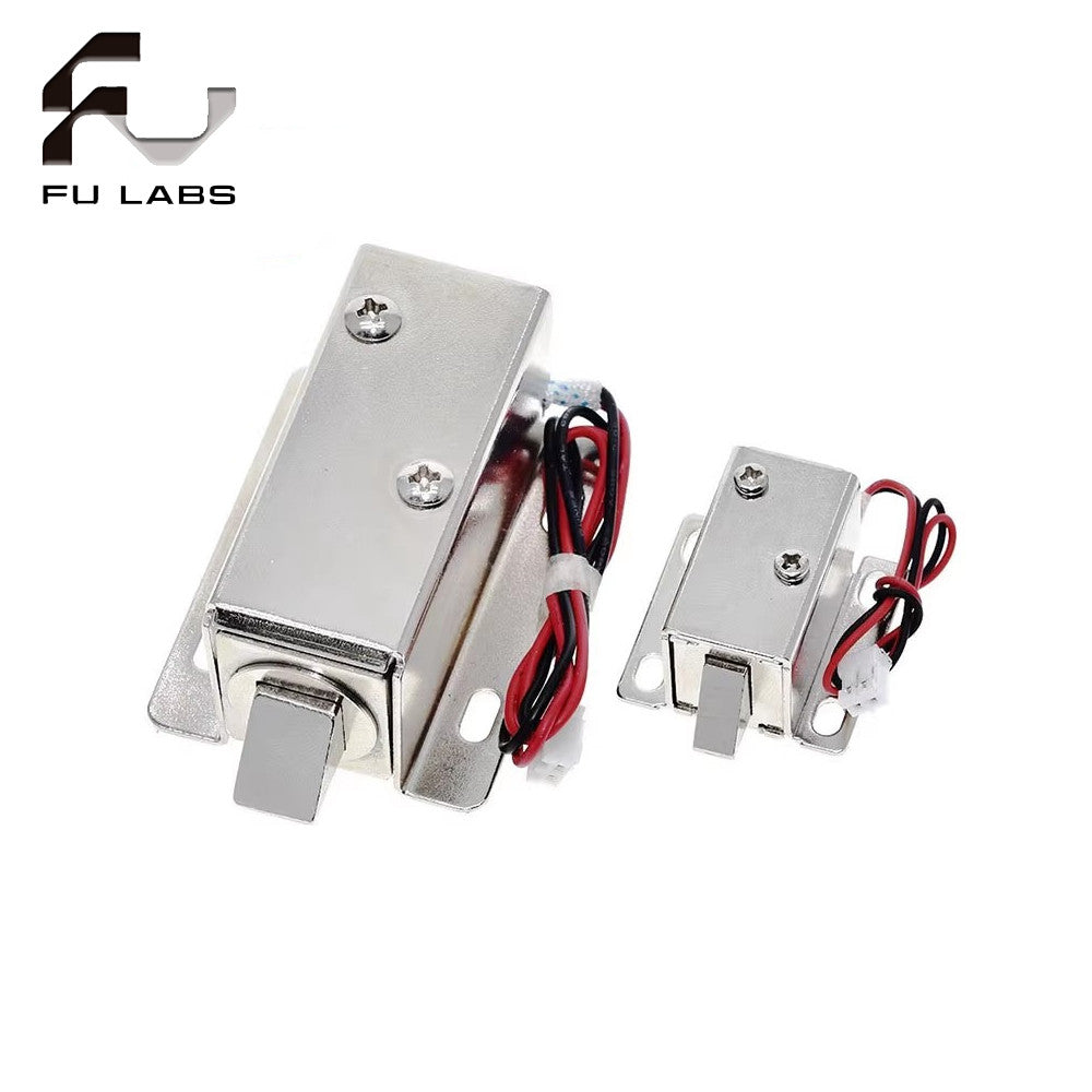 12V DC Electromagnetic Solenoid Lock for Cabinet or Drawer – Fu-labs