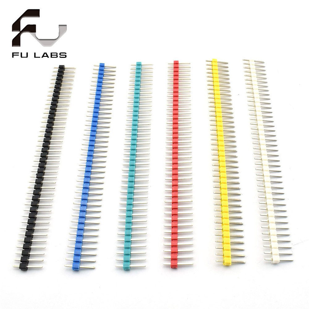 10PCS 40Pin 1x40 Male Header Strip 2.54mm Breakable Connector – Fu-labs