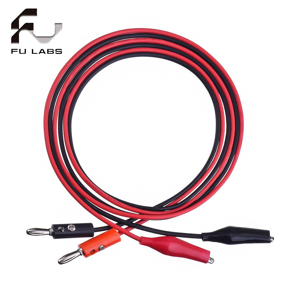Banana Plug to Crocodile Clip Test Lead Set 2-Channel Cable – Fu-labs